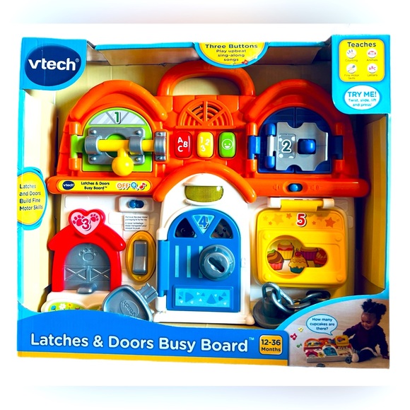vtech | Toys | Vtech Latches And Doors Busy Board Kids Learning Toys ...
